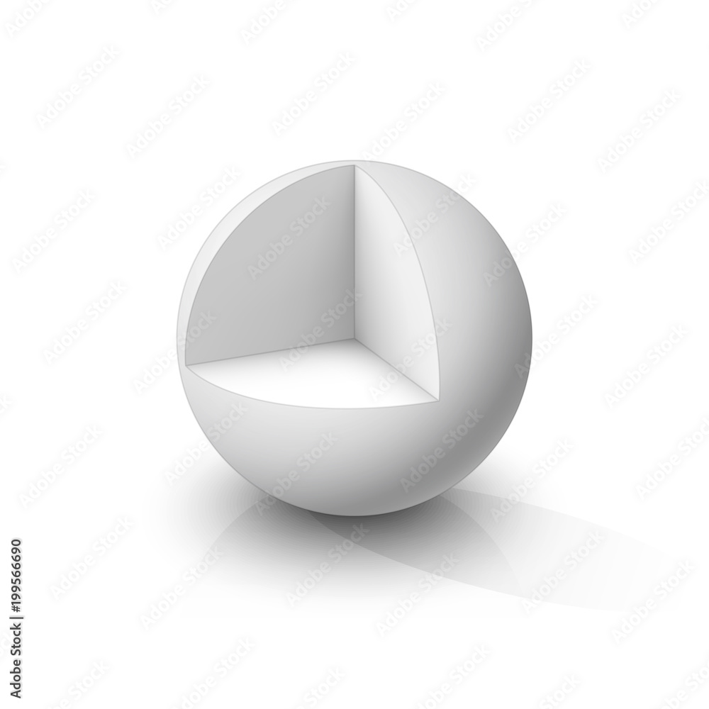 Cutaway sphere Stock Vector | Adobe Stock