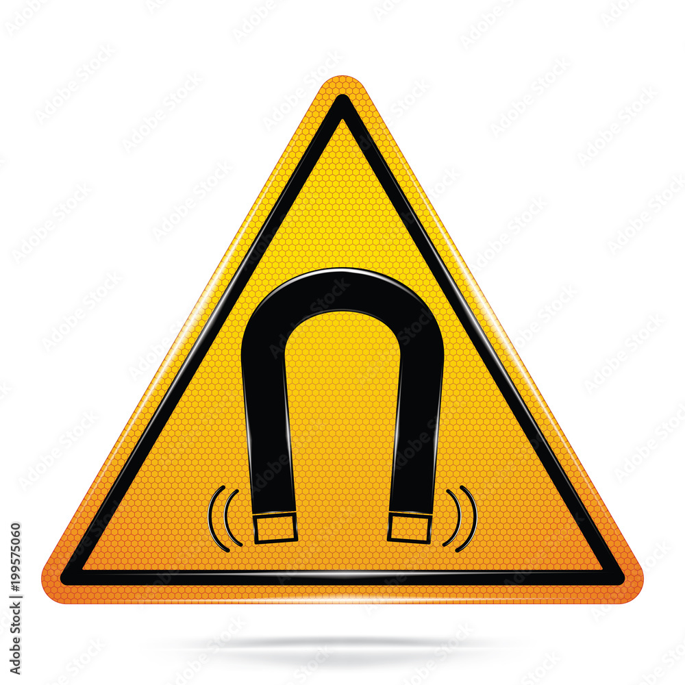 Vector and illustration of graphic style,Magnetic Field Hazard symbols ...
