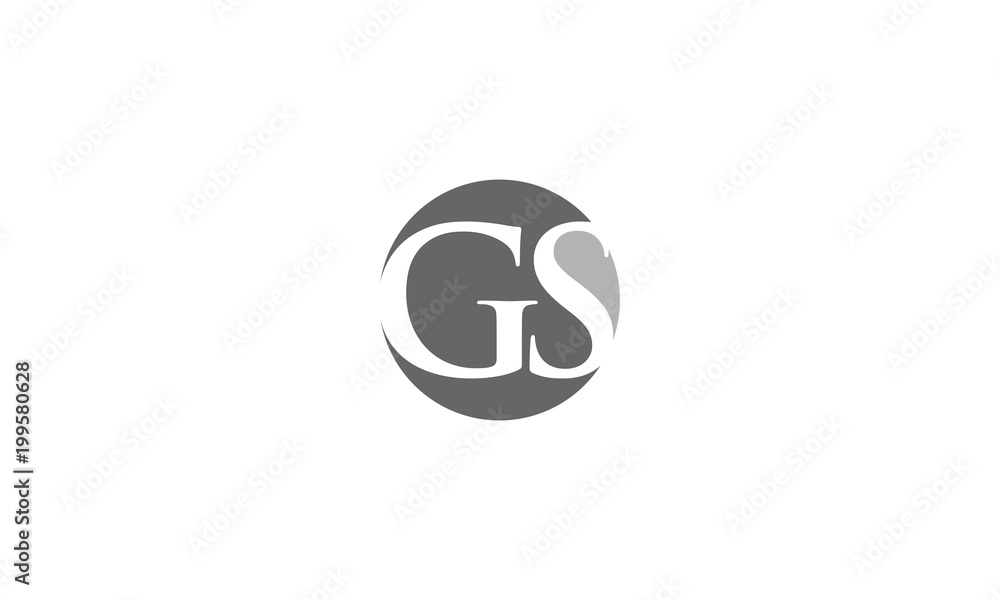 letter gs and sg logo design vector template, Initial letter GS ...