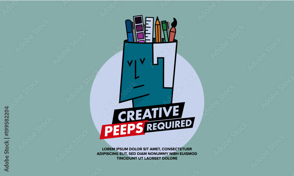 We are Hiring Designers/Creative People/Interns/Young Designers. Vector ...