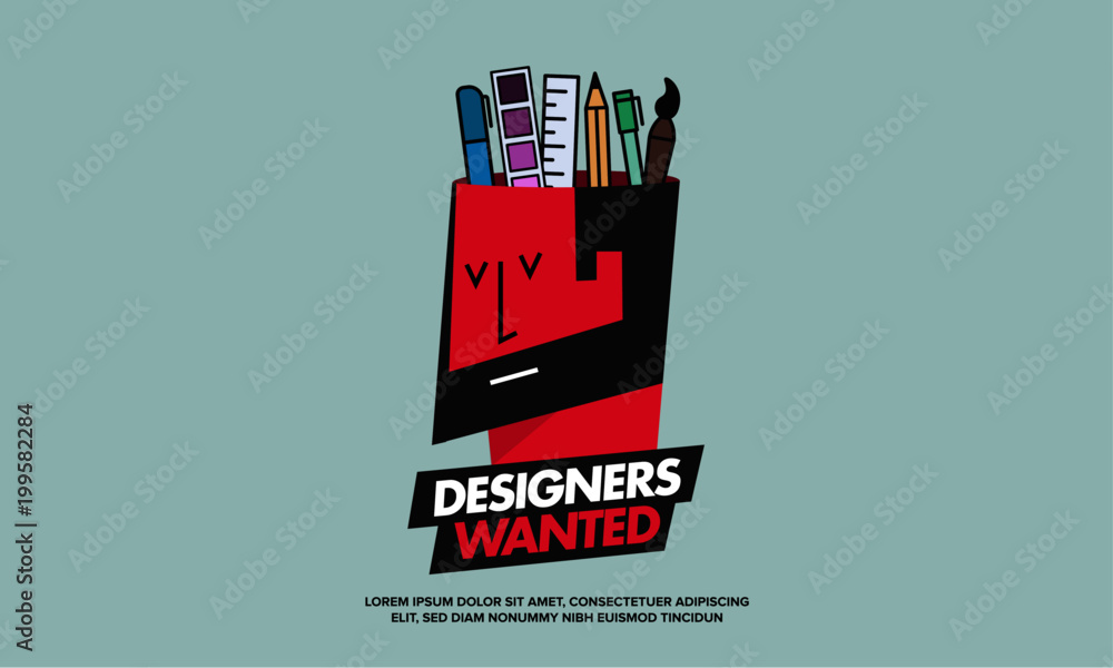 We are Hiring Designers/Creative People/Interns/Young Designers. Vector ...