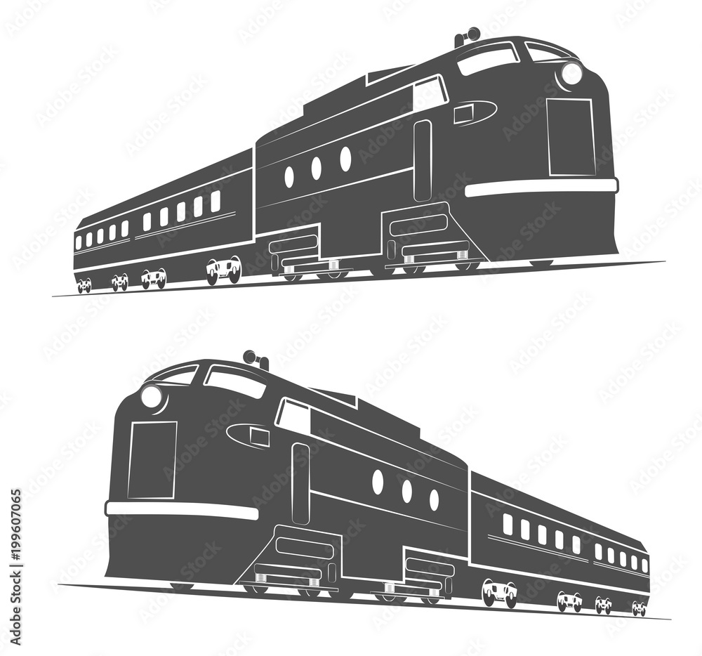 Vintage loco elements logo design Stock Vector | Adobe Stock