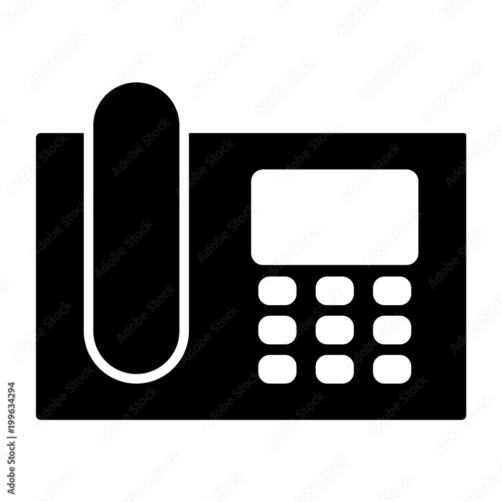 Intercom Telephone Icon Stock Vector | Adobe Stock