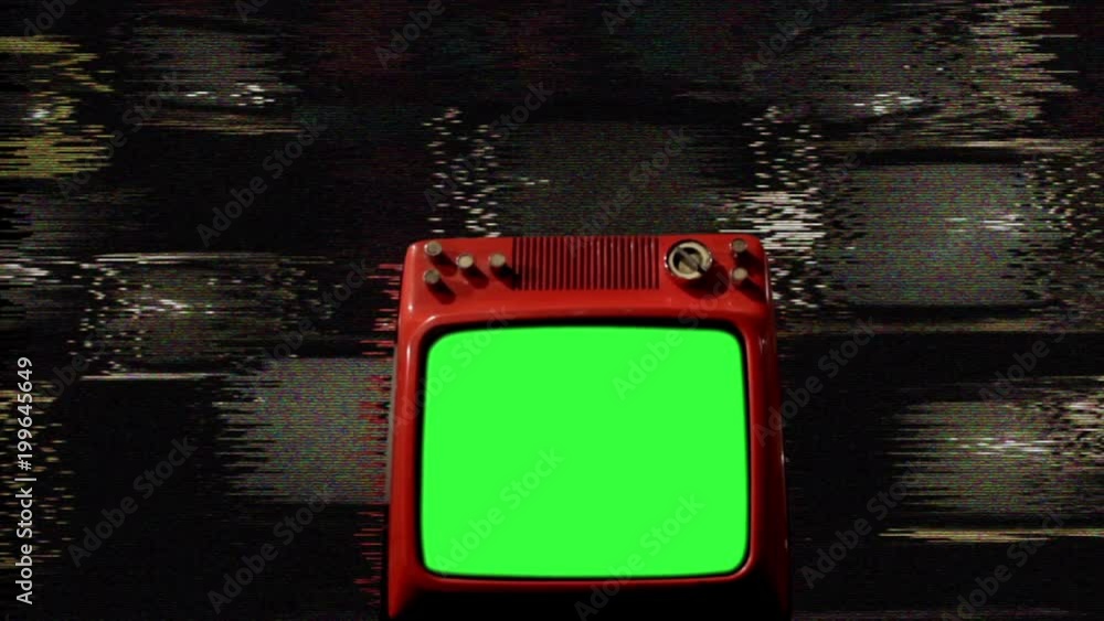 Old Tv Green Screen Fading Noise Static. You can replace green screen ...