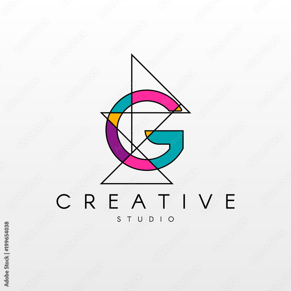 G letter logo. Logo Design with Creative Modern Trendy Typography Stock ...