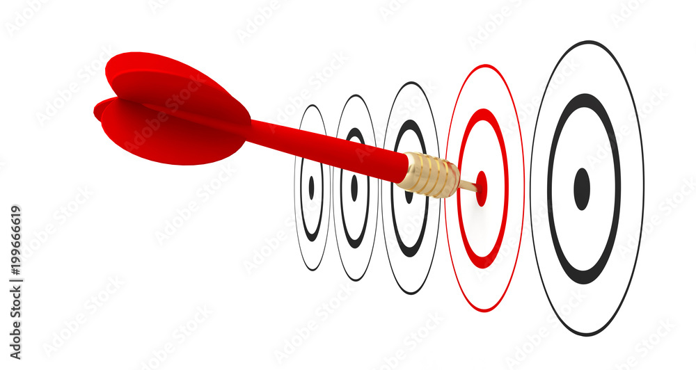 fléchette flèche cible objectif atteindre Stock-Illustration | Adobe Stock