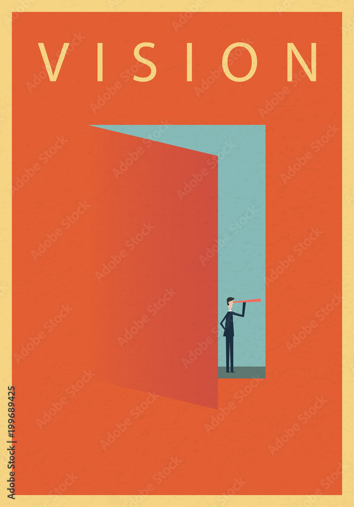 Minimalist stile. vector business finance. Successful vision concept ...
