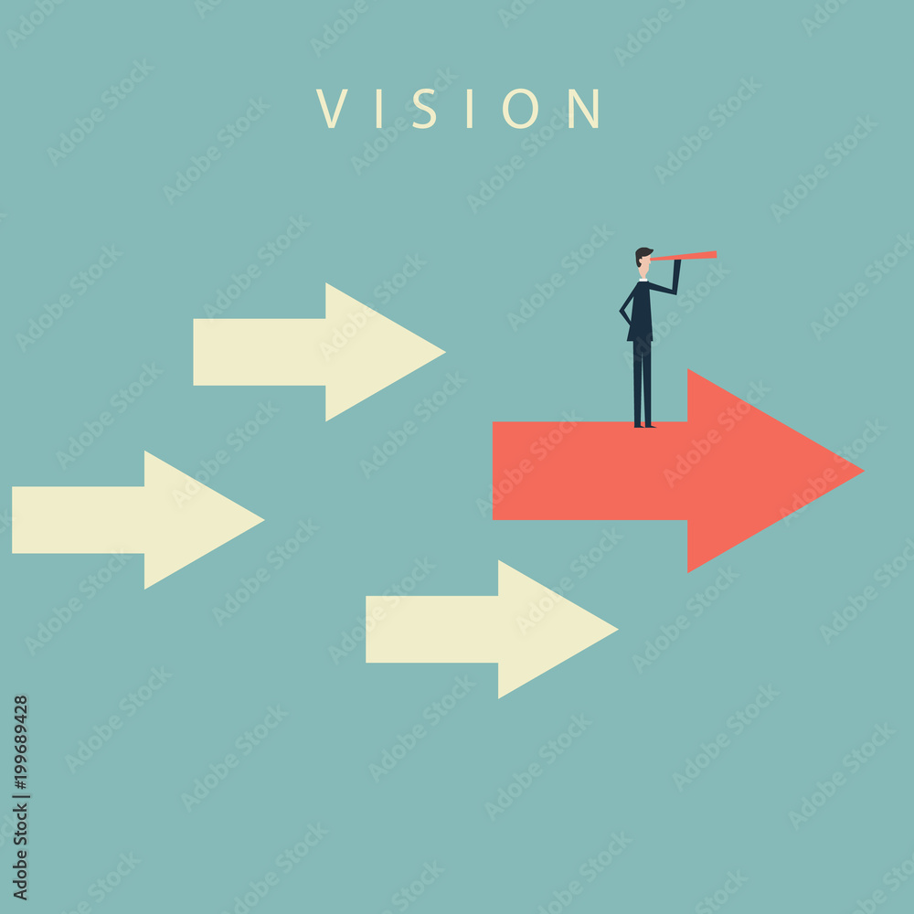 Minimalist stile. vector business finance. Successful vision concept ...