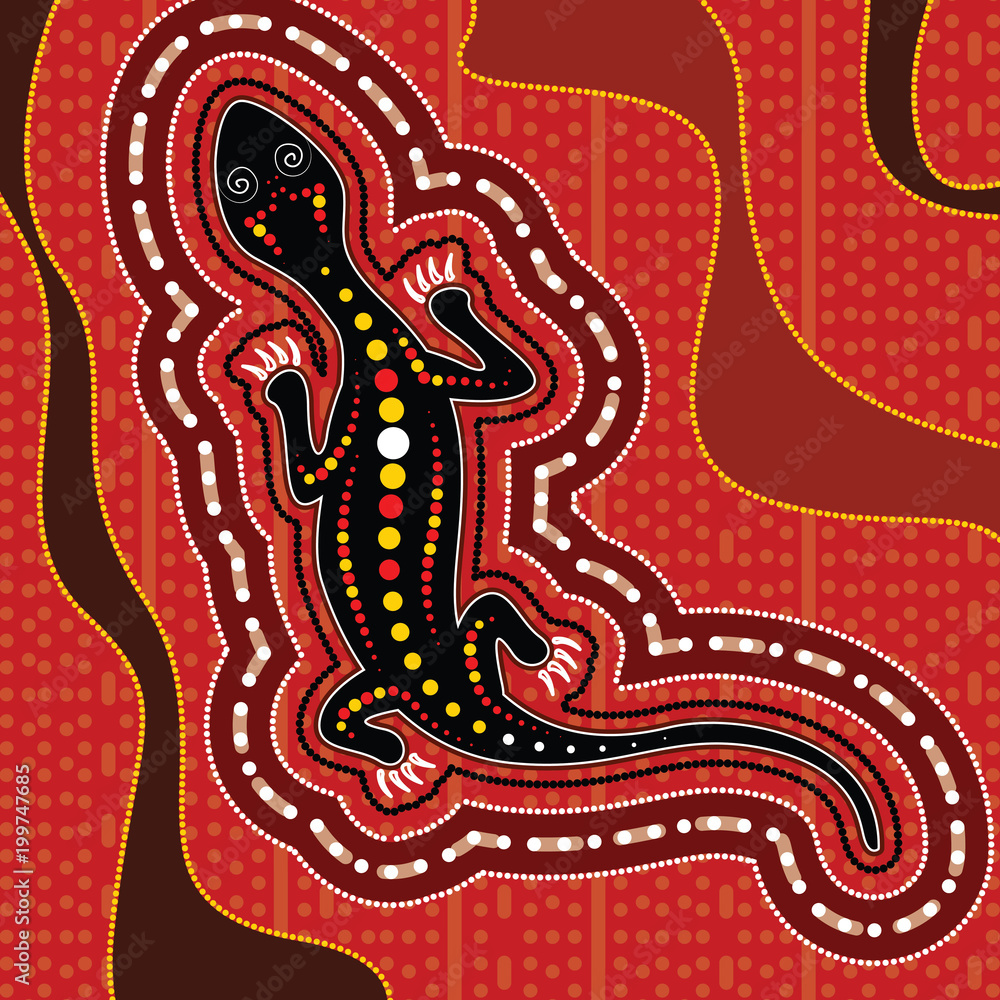 Aboriginal Lizard Painting
