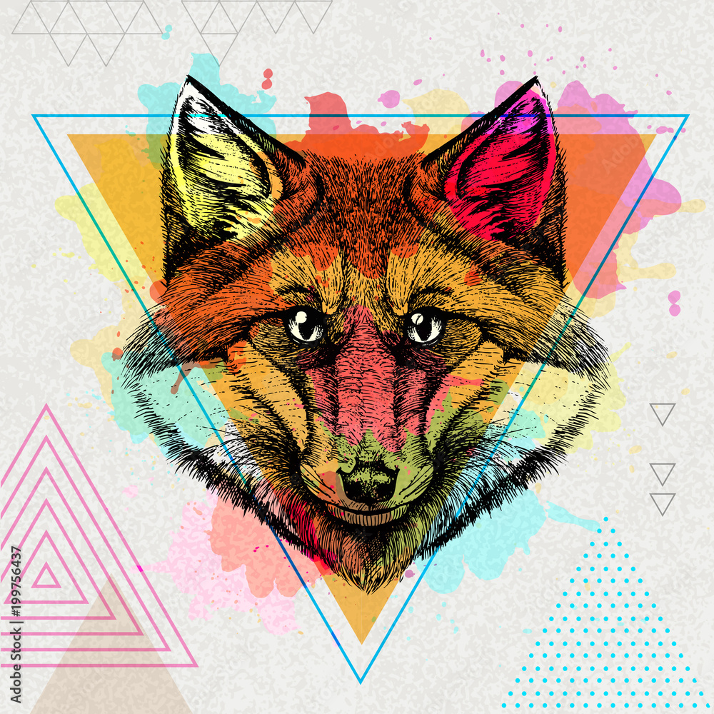 Hipster Wolf Triangle