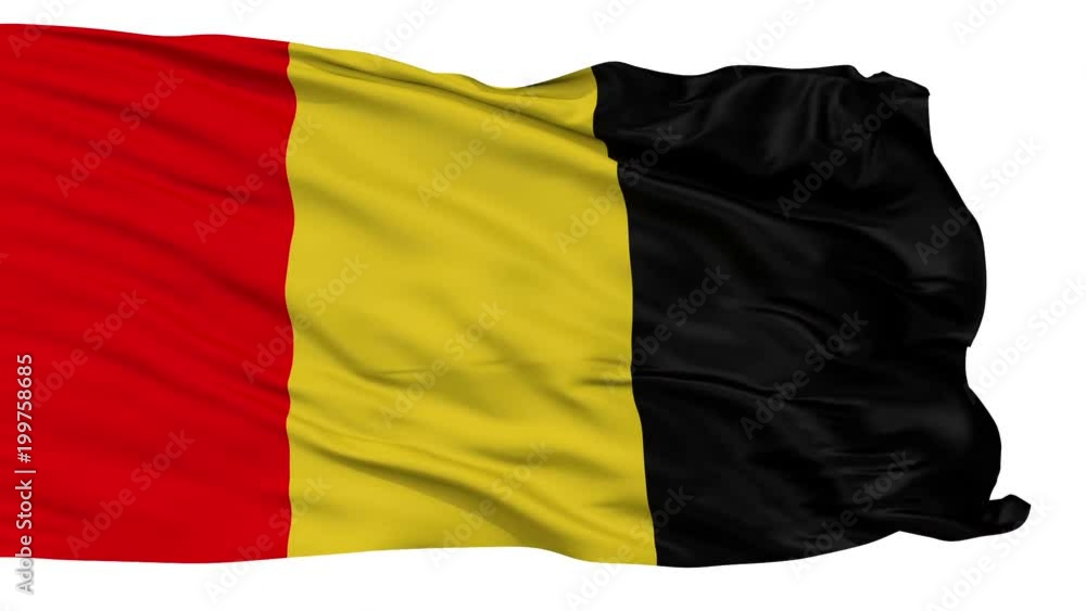 Besancon flag, city of France, realistic animation isolated on white ...
