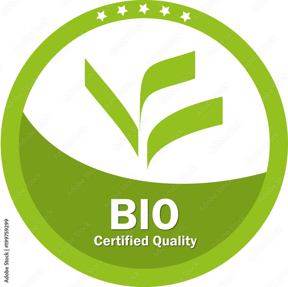 Bio Certified Quality Logo Stock Vector | Adobe Stock