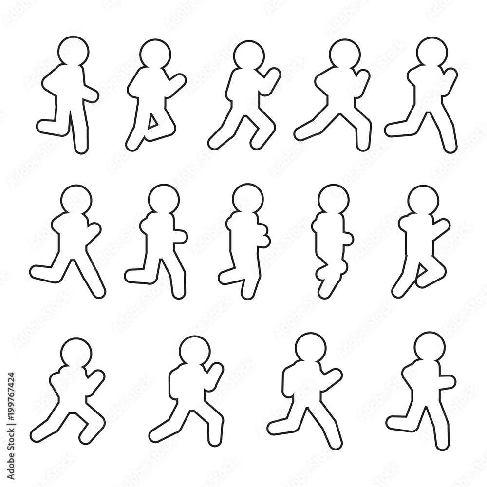 Stickman Running Sequence