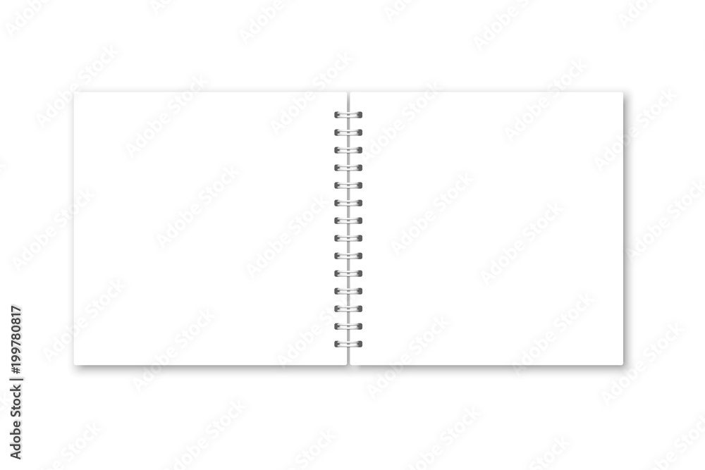 Vector realistic opened notebook cover. Stock Vector | Adobe Stock