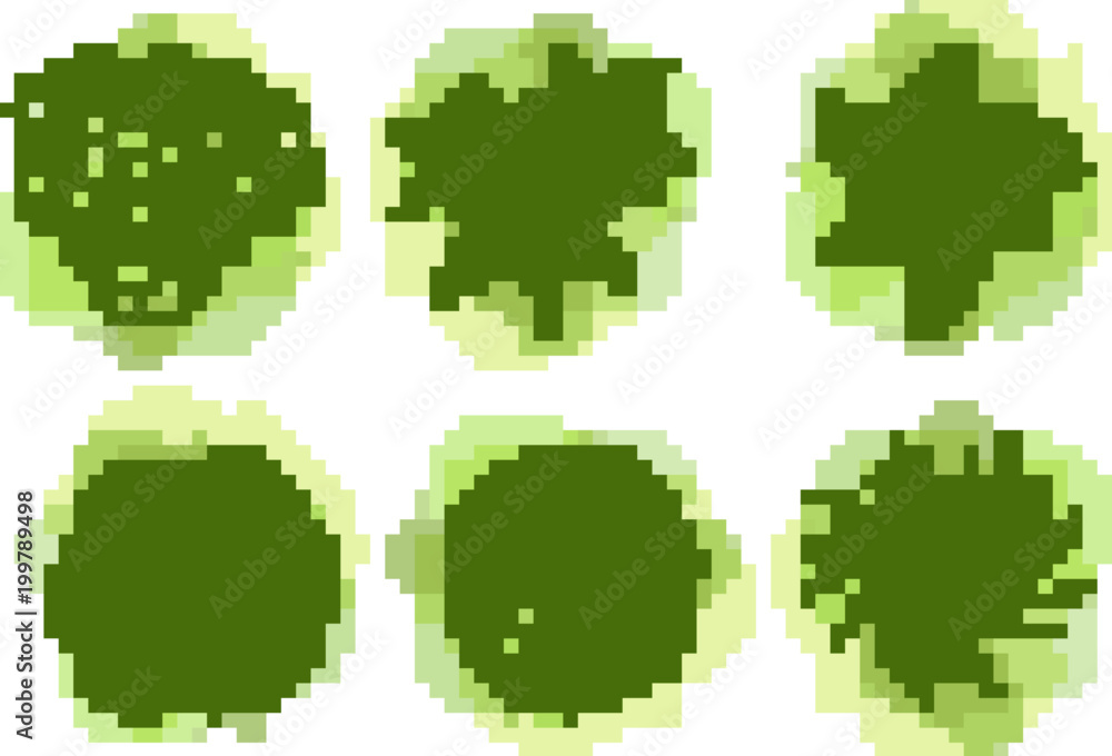 Trees top view for landscape vector illustration. Stock Vector | Adobe ...