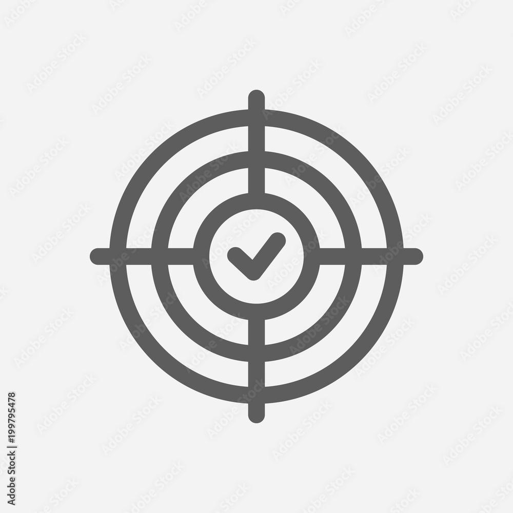 Result oriented icon line symbol. Isolated vector illustration of icon ...