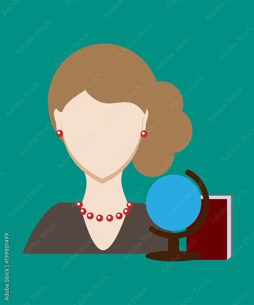 Profession people teacher. Face male uniform. Avatars in flat design ...