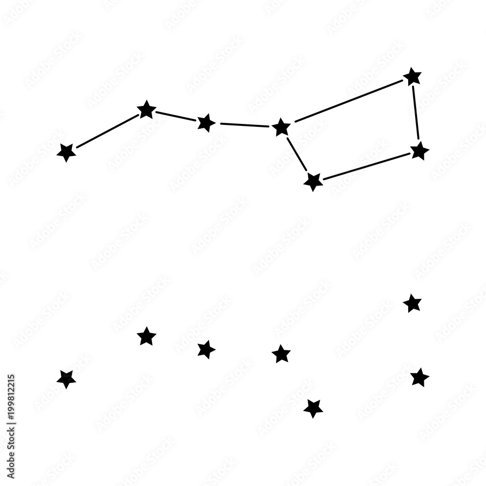 constellation of the Big dipper. vector illustration. Stock Vector ...