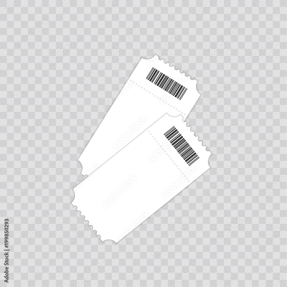 Ticket template. isolated on a transparent background. Vector ...