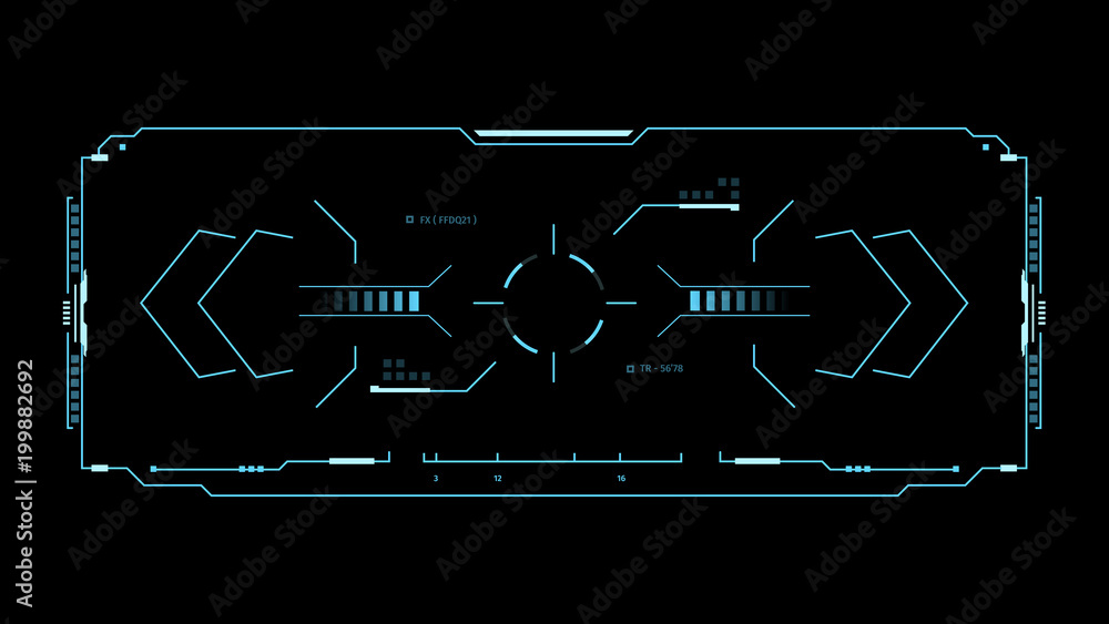 Futuristic HUD. Concept user interface high tech screen video game ...