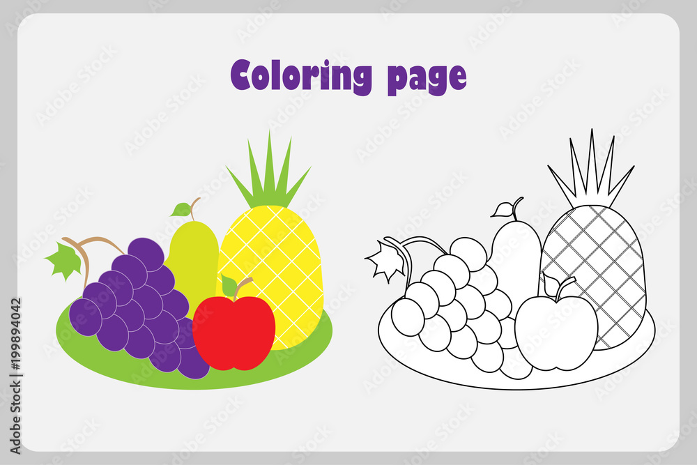 Coloring Pages Of Fruit For Children
