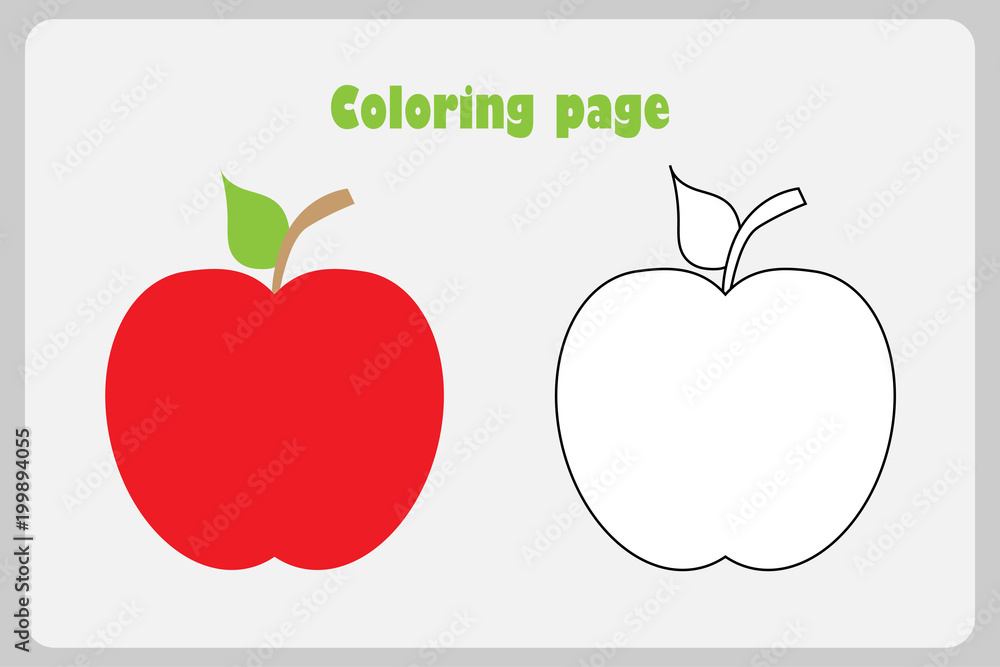 Apples Coloring Pages Red