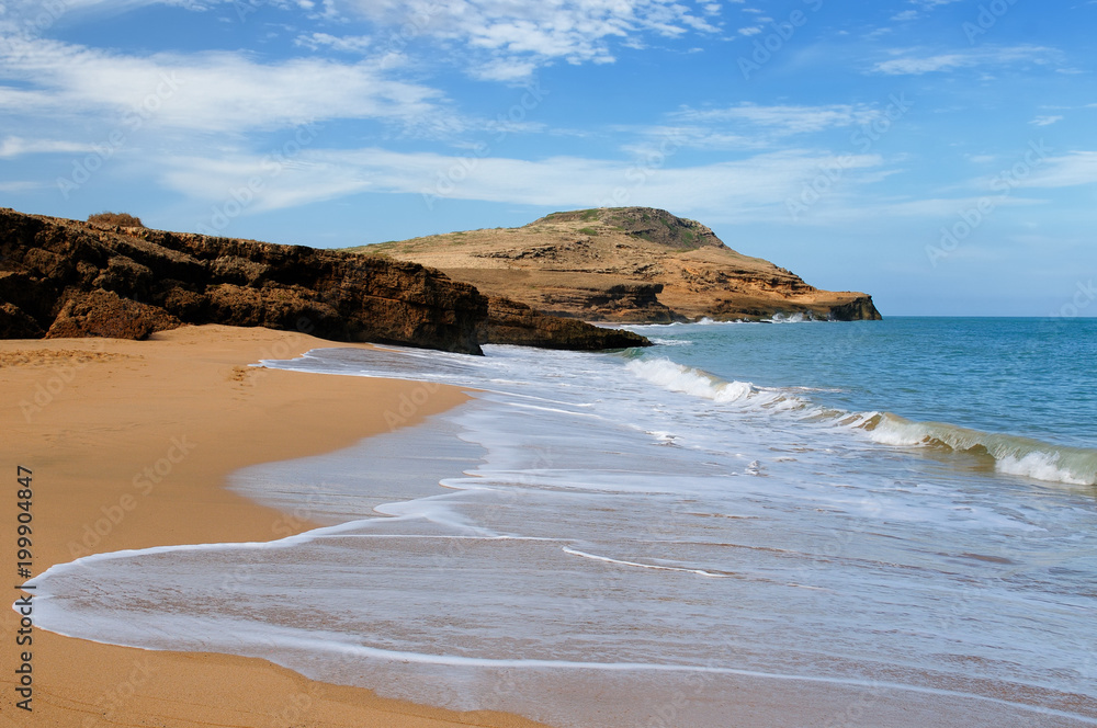 Colombia, wild coastal desert of Penisula la Guajira near the Cabo de ...