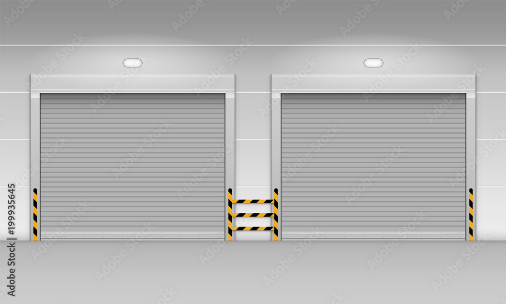 High speed rolling door, Shutter door, Vector, Illustration Stock ...