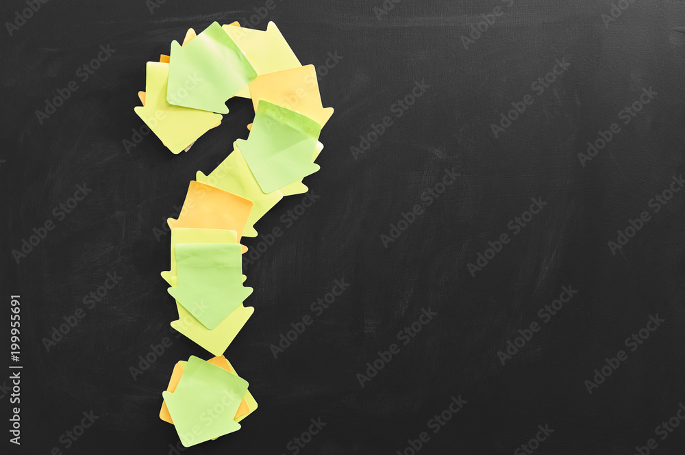 question mark made of stickers Stock Photo | Adobe Stock