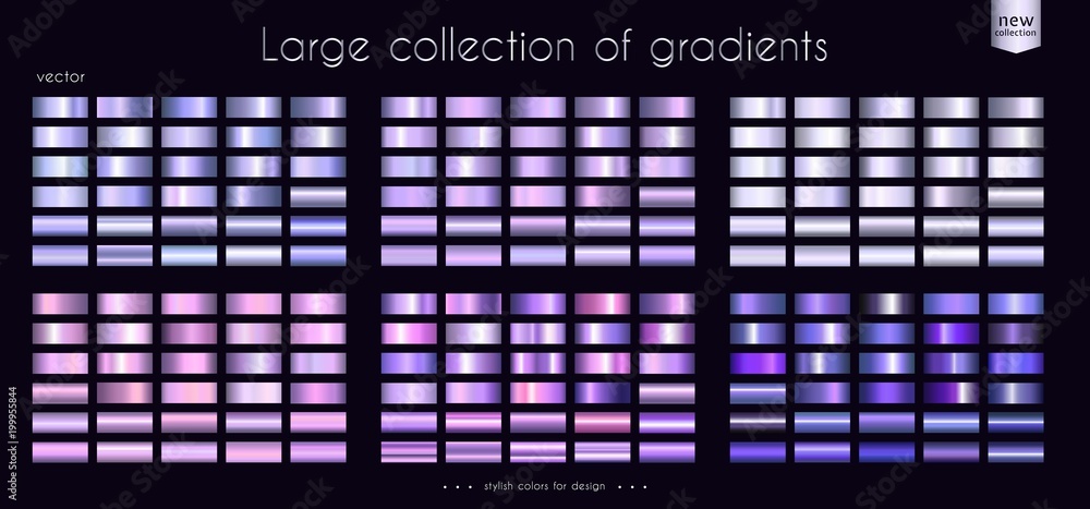 Ultraviolet collection of gradients Large set of fashion palettes ...