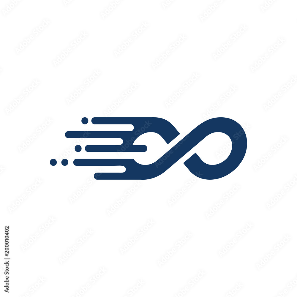Infinity Speed Logo Icon Design Stock Vector | Adobe Stock