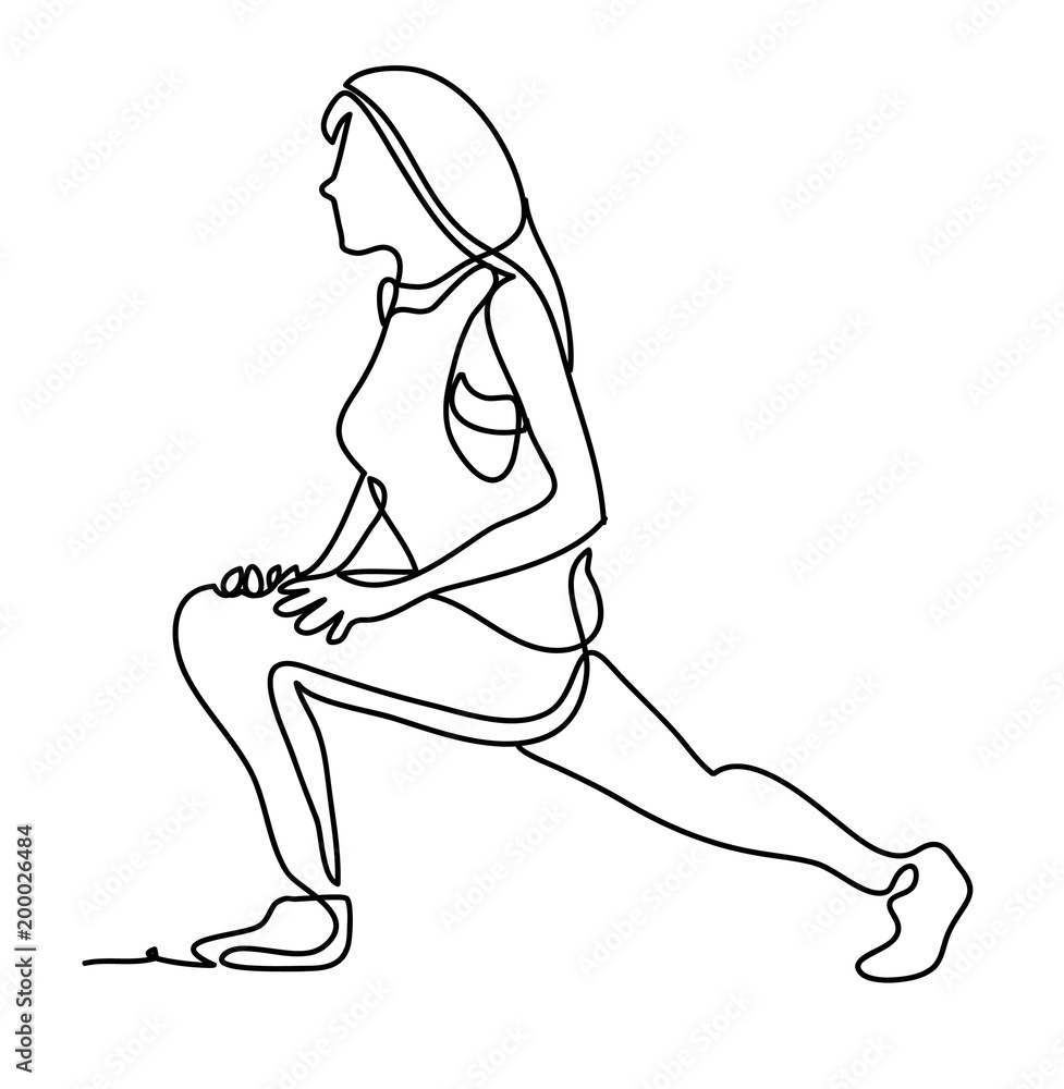 Woman doing gymnastics the half bridge pose in fitness studio ...