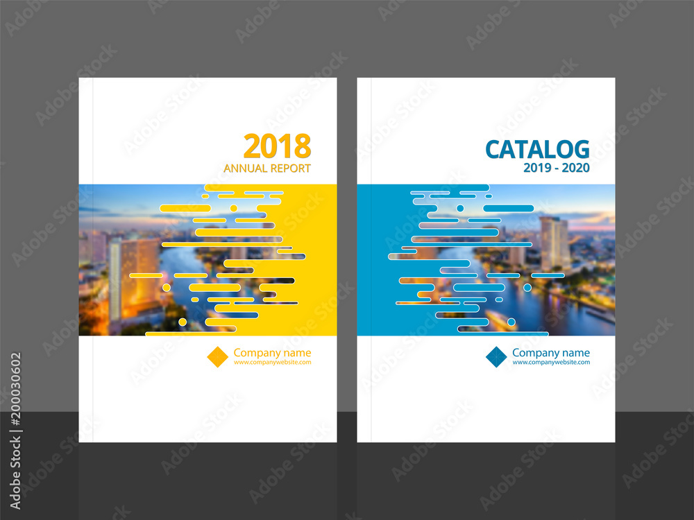 Cover design template corporate business annual report brochure poster ...
