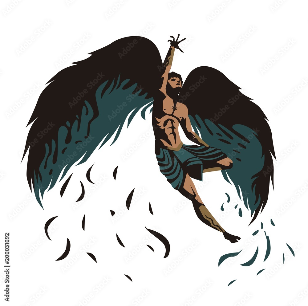 icarus greek myth Stock-Vektorgrafik | Adobe Stock