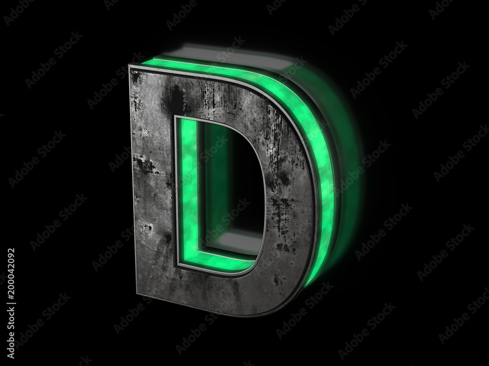 The Letter D In 3d