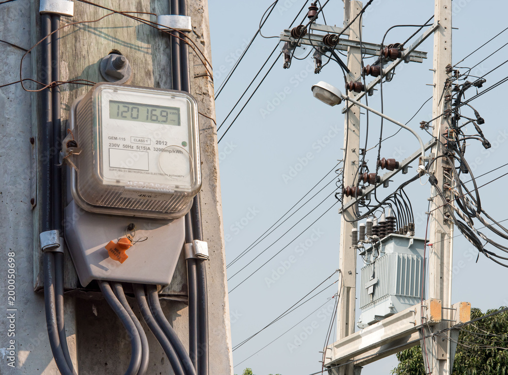 Electric meter, dashboard, electric control system Stock Photo | Adobe ...