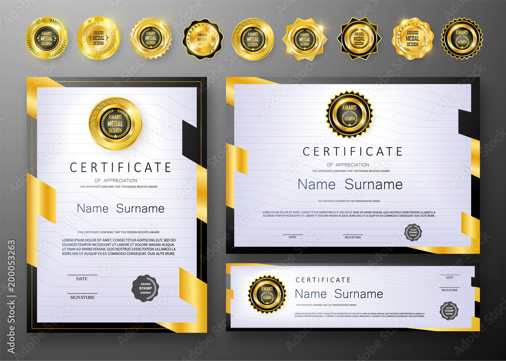 Qualification Certificate of appreciation design. Luxury vip and modern ...