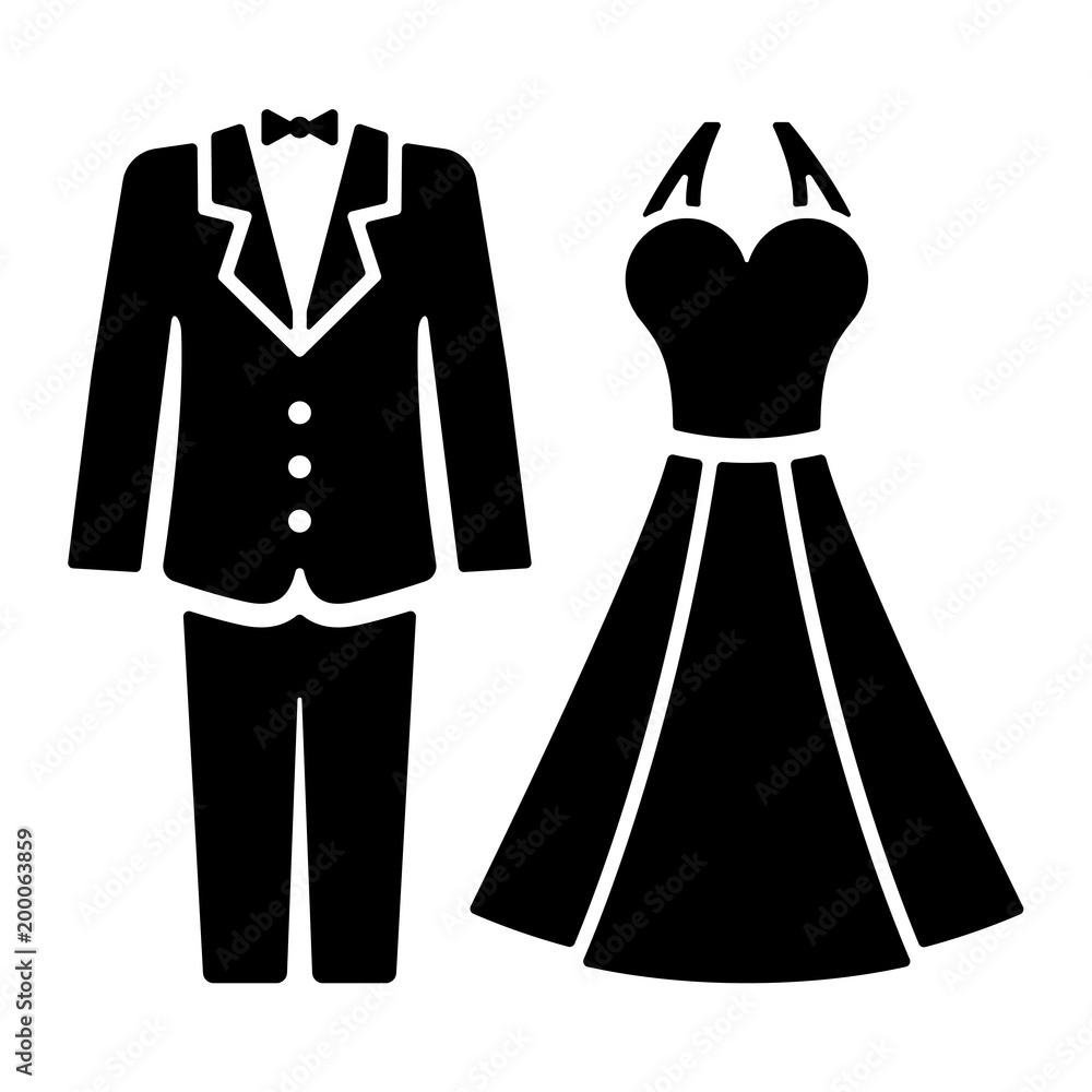 Icon - Braut & Bräutigam Stock Vector | Adobe Stock