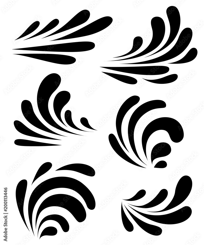 Black silhouette. Water explosion special effect fx animation frames ...