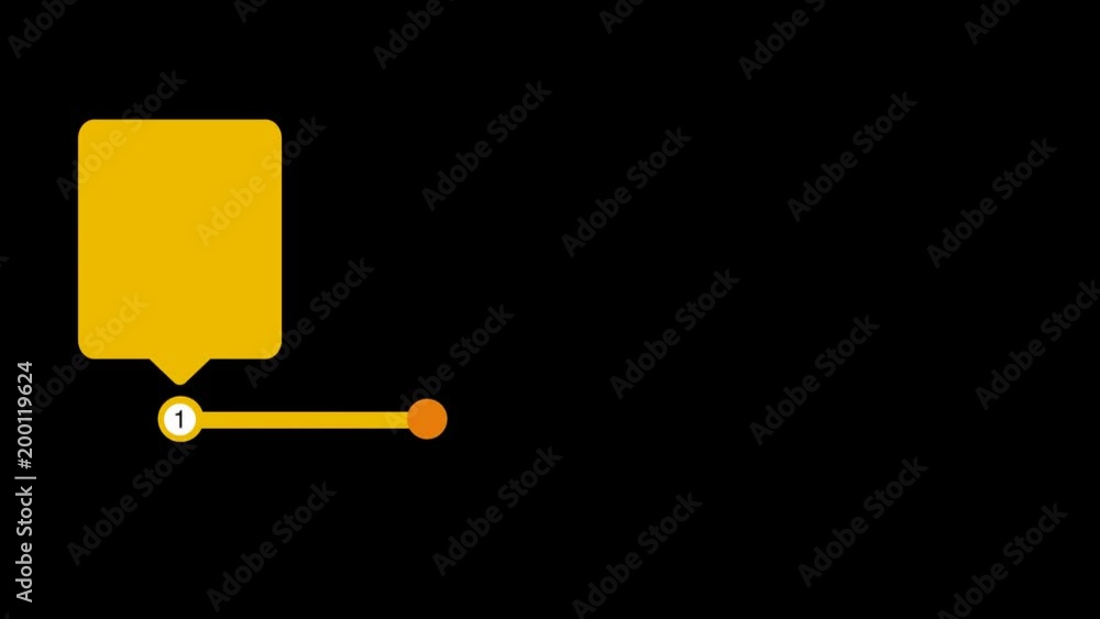 Square diagram flow chart with 4 step. Motion infographic in different ...