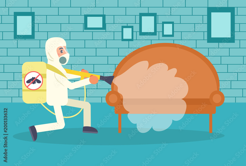 Disinsection Vector. Cartoon. Isolated art. Flat Stock Vector | Adobe Stock