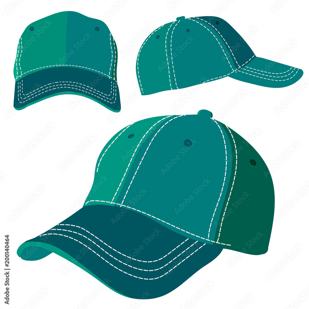 Emerald green cap on white background. Vector illustration Eps10 file ...