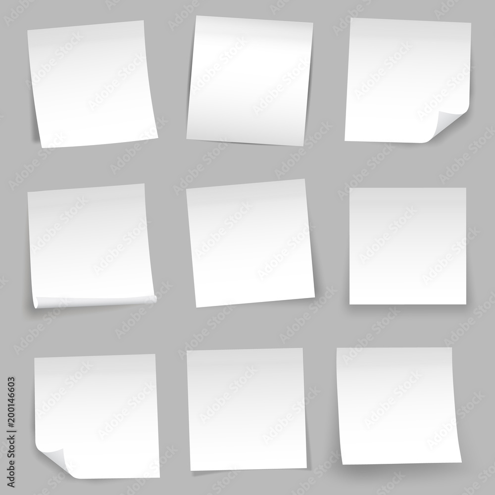 Creative vector illustration of post note papers sticker pin isolated ...