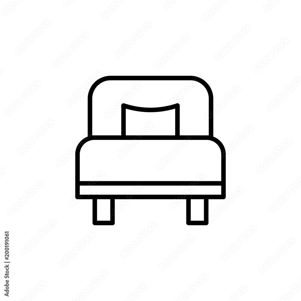 Single Bed Icon