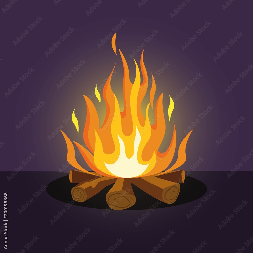 Campfire Vector Illustration