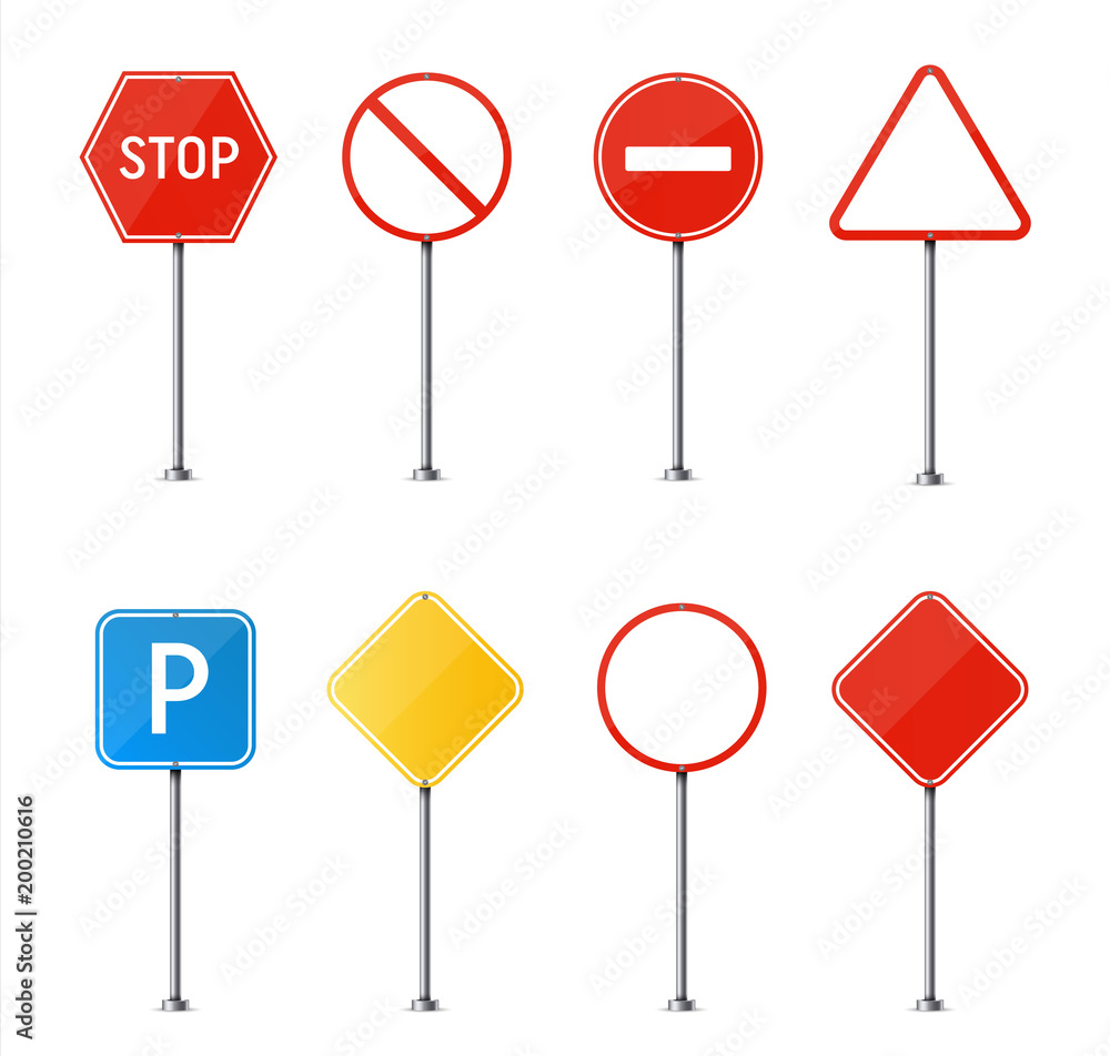 Creative vector illustration of road sign isolated on background. Art ...