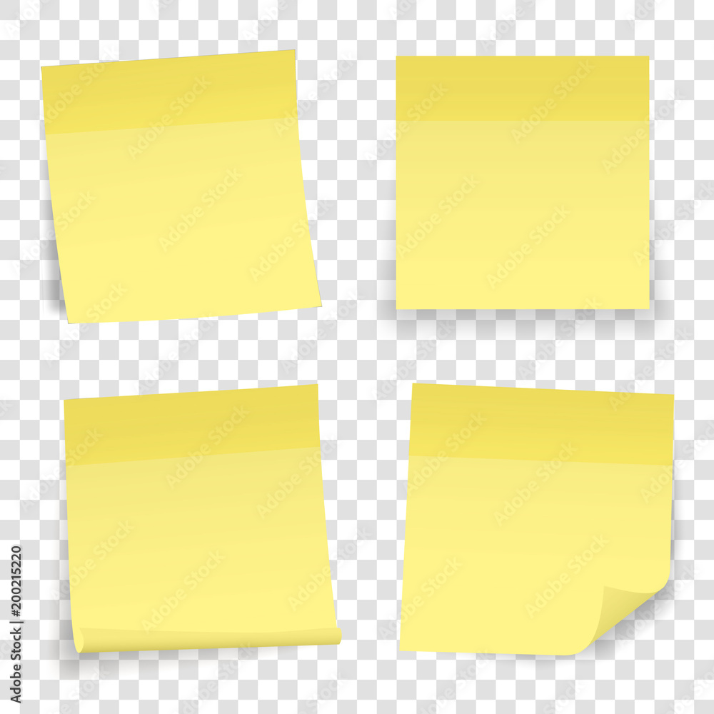 Creative vector illustration of post note papers sticker pin isolated ...