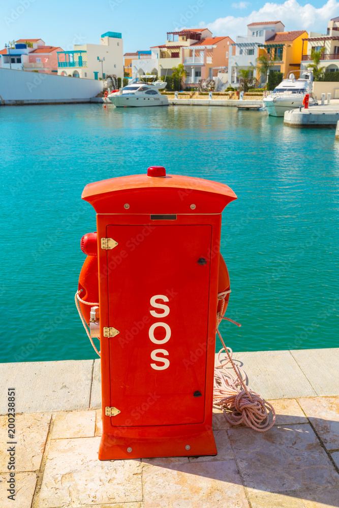 Fire hydrant. Fire protection in the port. Stock Photo | Adobe Stock