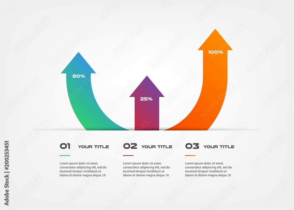 Arrows infographics step by step. Element of chart, graph, diagram with ...