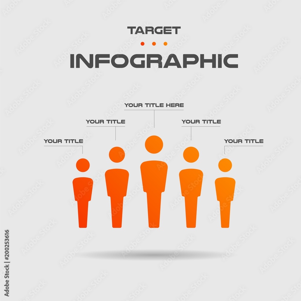 Personal growth target infographics. Vector business template for ...